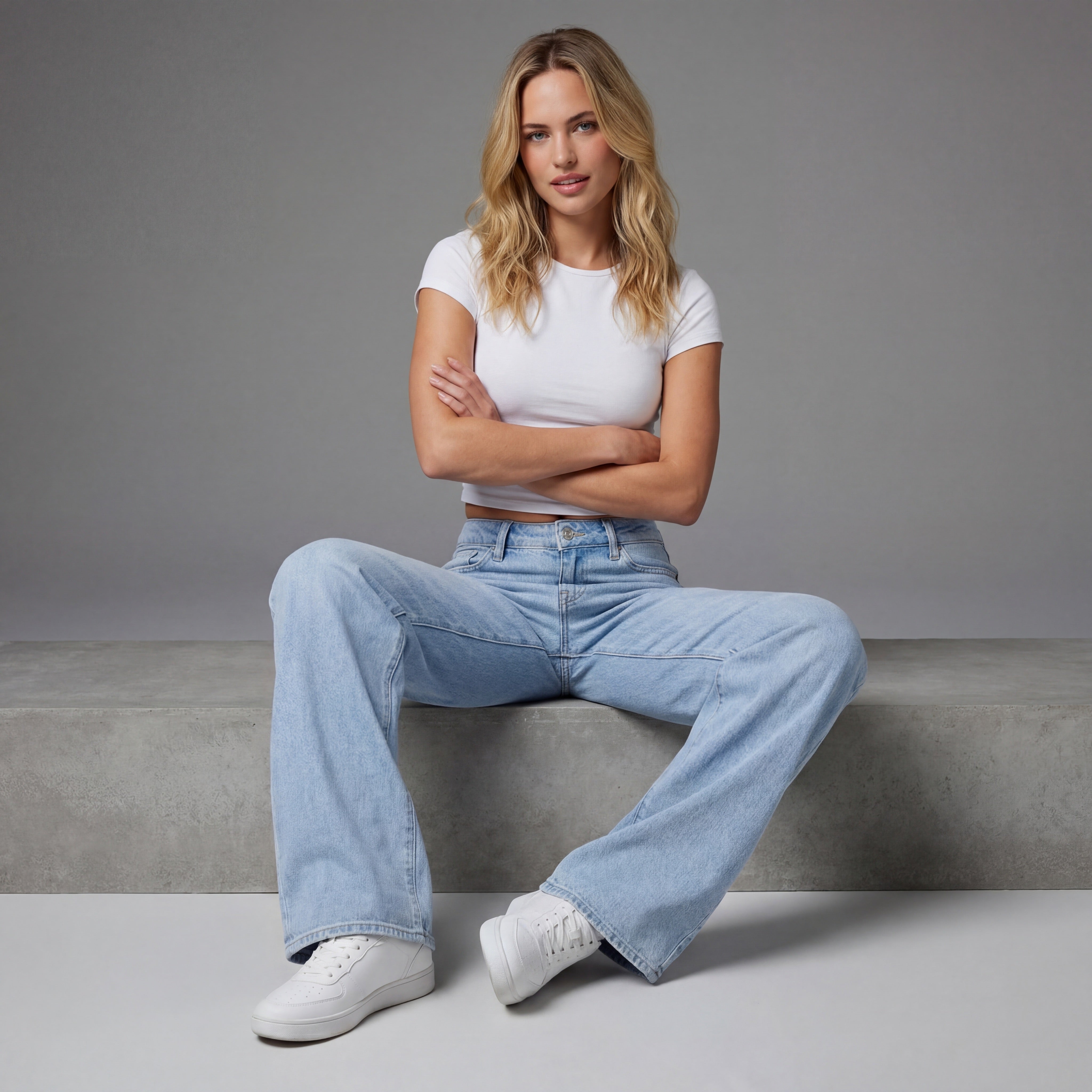 Everyday Wide-Leg Baggy Jeans – HER SHAPEWEAR